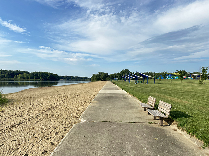 Bluebell Beach offers surprising lakeside relaxation just minutes from downtown, proving Flint has natural treasures alongside its urban appeal.