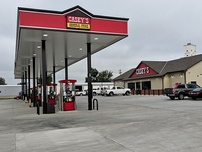 Casey's &ndash; where road-trippers discover that gas station pizza can be legitimately delicious, especially after miles of Kansas highway.