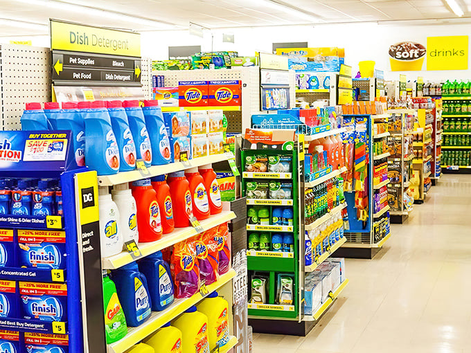 Tide, Sun, and every cleaning supply imaginable line up like soldiers ready to battle household messes everywhere.