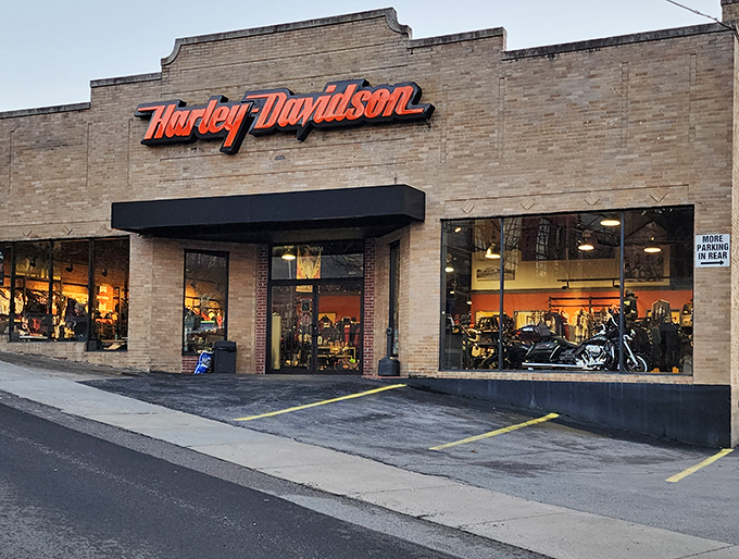 The Harley-Davidson dealership suggests there's no better way to experience the winding mountain roads around Bluefield than on two wheels with the wind in your face.