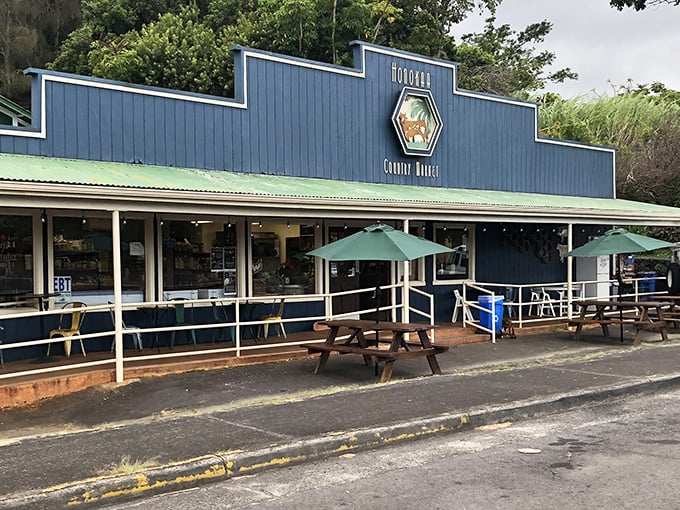 The Country Market&mdash;where shopping feels personal again. This blue-fronted gem stocks essentials alongside local specialties you'll want to smuggle home in your suitcase.