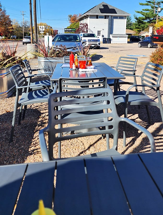 Outdoor seating that captures Vermont's seasonal charm&mdash;where summer breakfasts feel like vacation and fall meals come with a side of spectacular foliage.