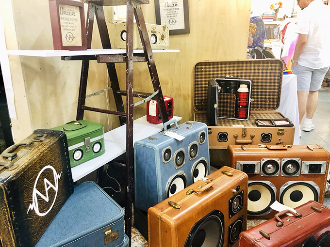 Vintage suitcases reborn as speakers &ndash; proving everything old becomes cool again in Brooklyn, especially when it plays your favorite tunes.