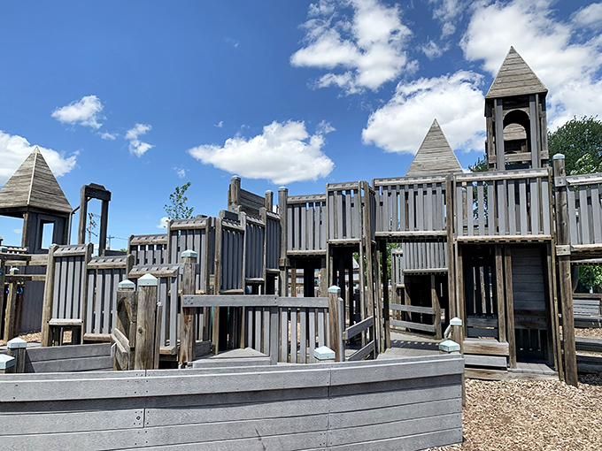 This wooden playground castle has launched a thousand childhood adventures and probably just as many splinters&mdash;both equally memorable parts of growing up.