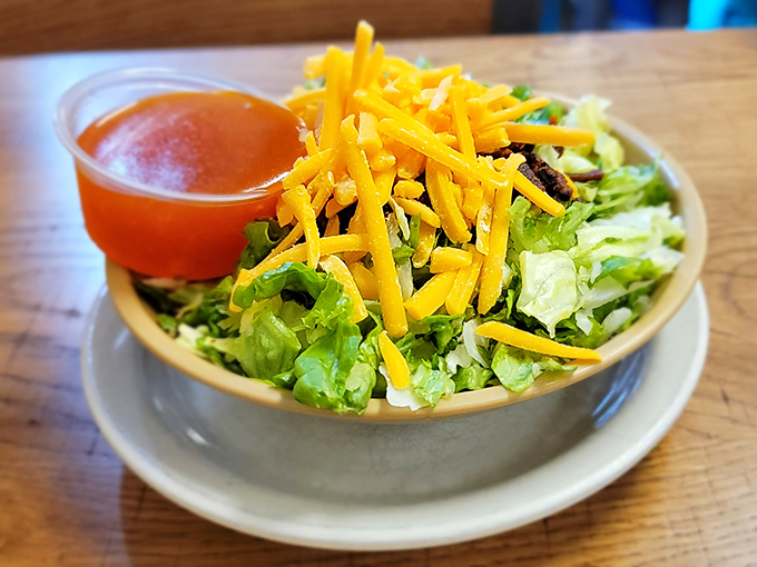 A simple side salad that knows its role&mdash;the token vegetable that allows you to justify ordering that slice of pie with a clear conscience.