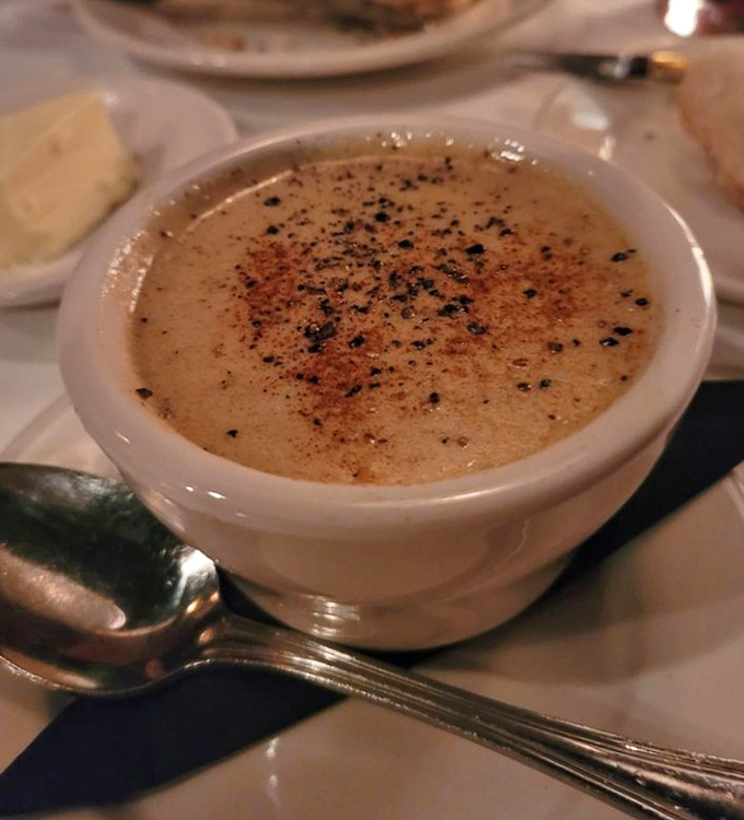 A velvety seafood bisque that's basically a warm hug in a bowl. The kind of soup that makes you forget your troubles with each spoonful.