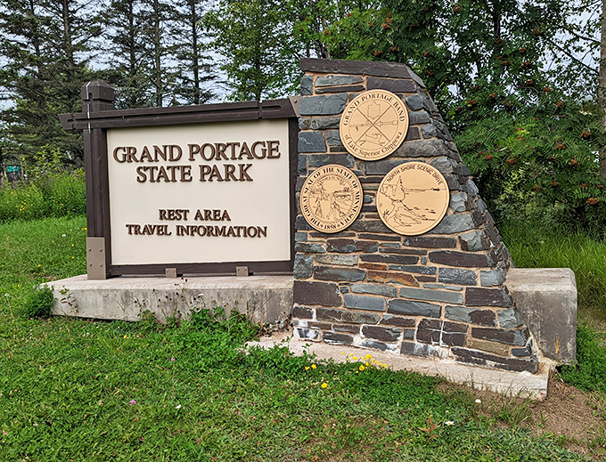 Rest area and travel information: Minnesota-speak for "catch your breath before your jaw drops at what's ahead."