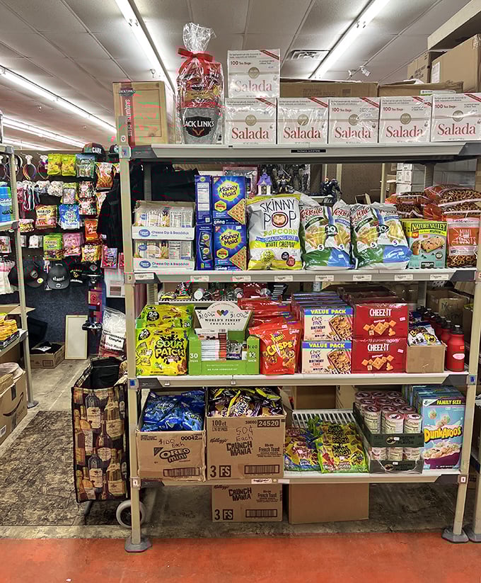 Snack attack central! This pantry-stocking paradise offers everything from tea time essentials to late-night munchies at bargain prices.
