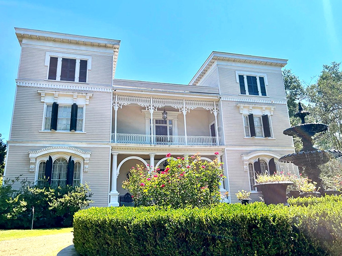 The Towers exemplifies Natchez's architectural treasures with its ornate details and welcoming porch&mdash;Southern hospitality carved into every decorative element.