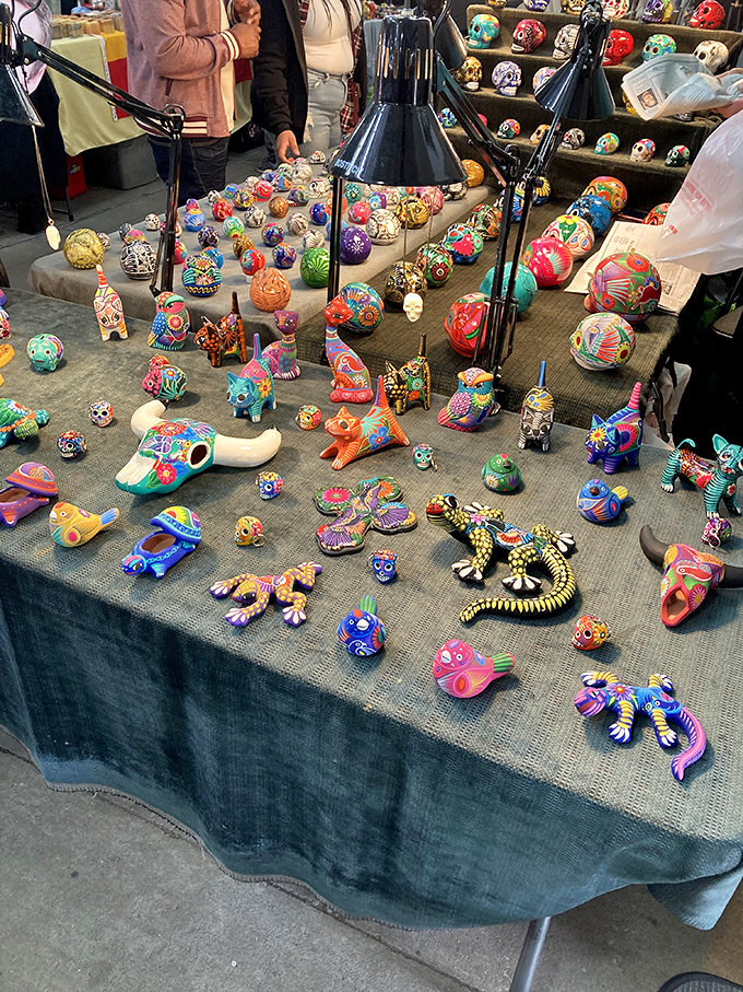 Hand-painted animals burst with colors that would make even the most serious collector smile&mdash;tiny ambassadors of New Orleans' artistic spirit.