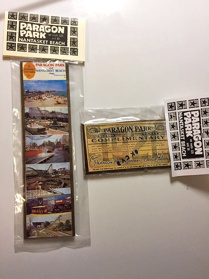 Paragon Park lives on in laminated memories. These vintage Nantasket Beach souvenirs preserve a beloved Massachusetts amusement park long after its closure.