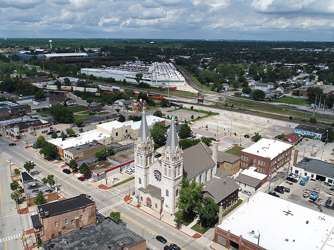 From above, Joliet reveals itself as a patchwork of neighborhoods, historic churches, and green spaces &ndash; an affordable tapestry of Midwestern living.