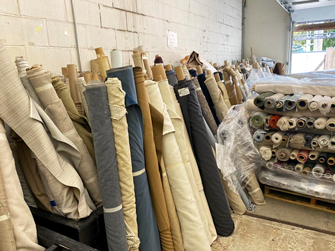 Fabric heaven for DIY enthusiasts! These rolls contain enough potential to reupholster your grandmother's chair or finally make those curtains you've been pinning for years.