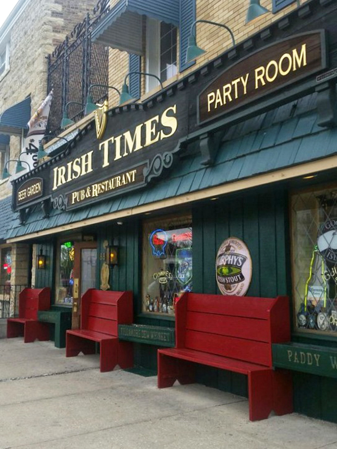 Those red benches outside aren't just seating &ndash; they're the waiting room for happiness, where anticipation builds before you even step inside.