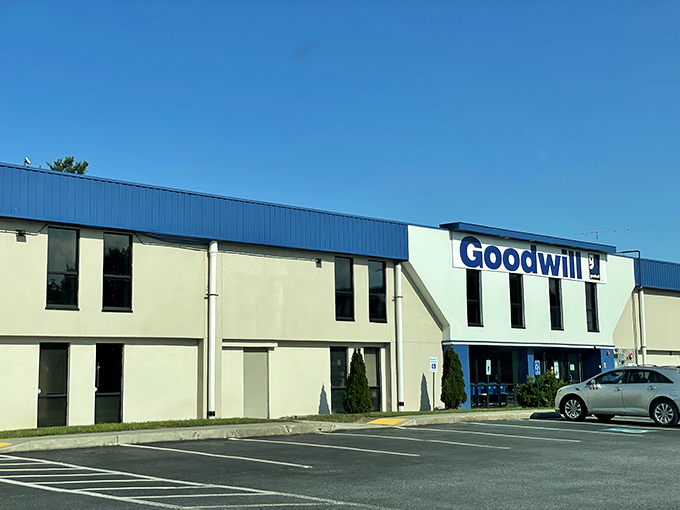 The Goodwill parking lot: first stop on a journey that transforms ordinary shopping trips into treasure hunts with purpose beyond mere consumption.