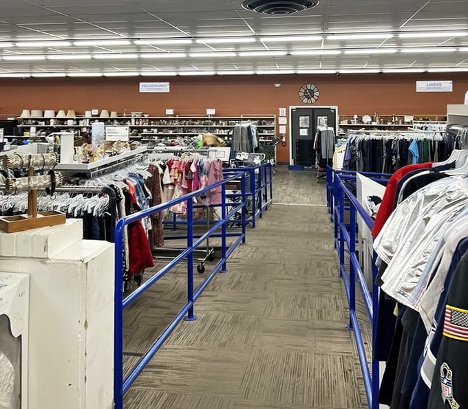 Wide aisles and thoughtful organization make browsing a pleasure rather than a chore. This isn't your grandmother's cluttered thrift shop&mdash;it's retail therapy reimagined.