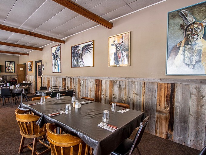 Not just a dining room&mdash;a gallery where Western art watches over tables as conversations flow like the nearby Jefferson River.
