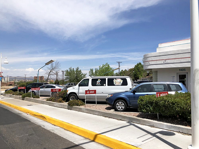 Even the parking lot screams "Americana"&mdash;where road-trippers and locals alike gather for their fix of nostalgia served with a side of fries.
