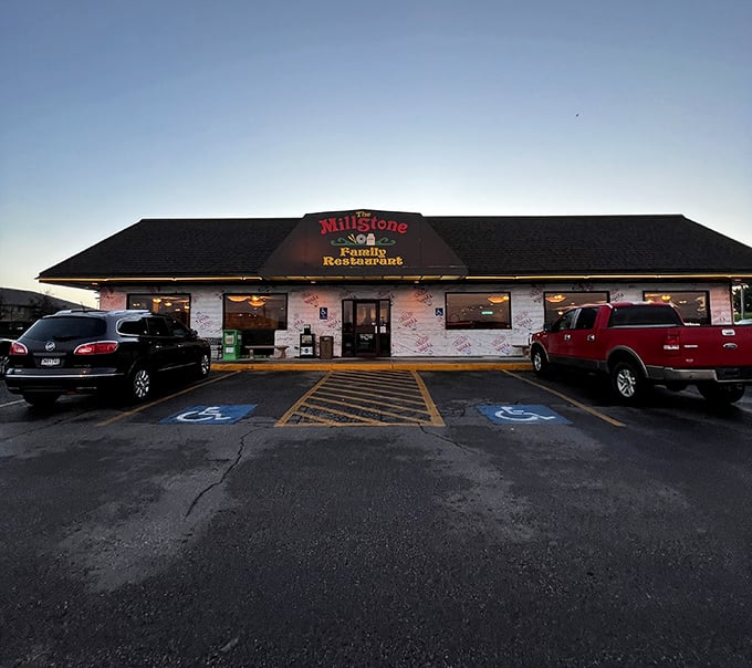 As dusk settles, the Millstone's lights shine like a lighthouse for the hungry, guiding travelers and locals to a harbor of homestyle cooking.