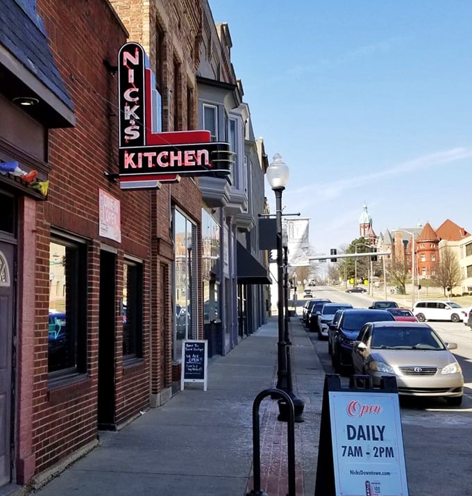 Nick's Kitchen anchors downtown Huntington with its iconic sign jutting proudly over the sidewalk&mdash;a landmark that's drawn hungry pilgrims from across the state for generations.
