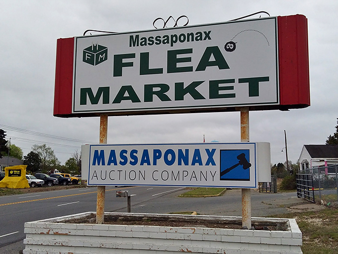 The market's iconic sign stands as a beacon for bargain hunters, promising adventures in secondhand shopping just off the highway.