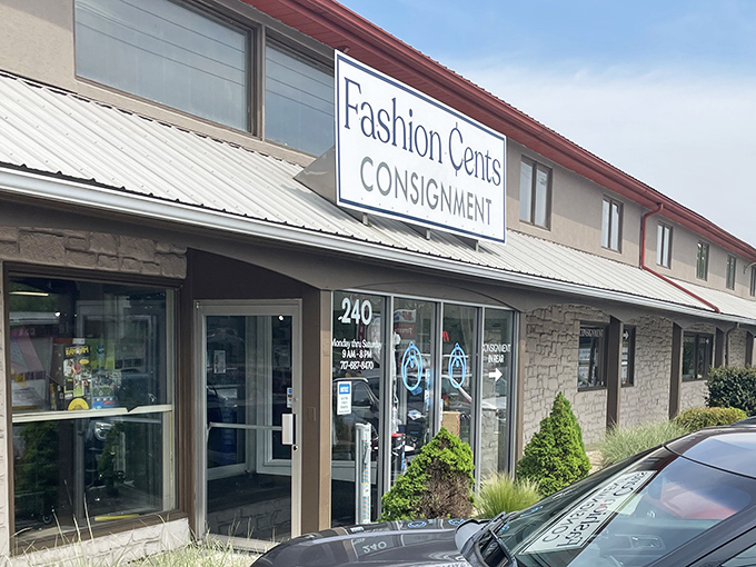 The marquee promises fashion that makes cents&mdash;a pun as practical and appealing as the store itself.