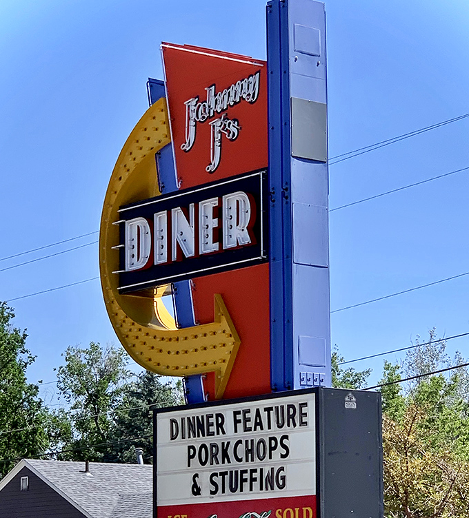 That swooping yellow arrow on the roadside sign doesn't just point to Johnny J's&mdash;it points to your imminent happiness.