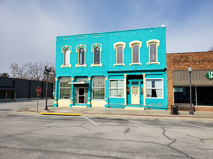 The historic turquoise building stands out in Hamburg's downtown like a peacock at a pigeon convention—impossible to miss and begging to be explored.