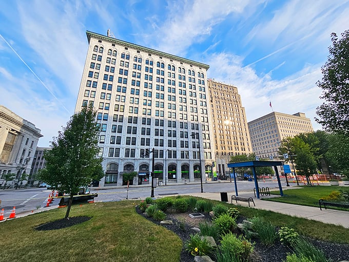Historic downtown buildings stand tall, their bones good and their rents reasonable in this comeback city.