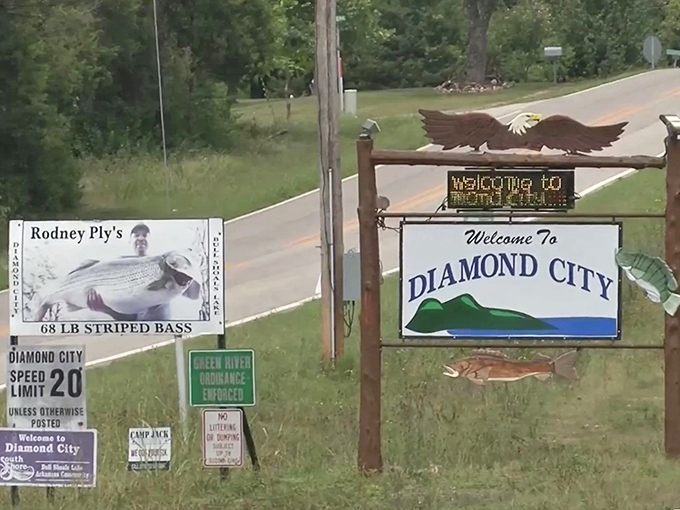 The welcome sign says it all&mdash;this is fishing country! When a town advertises 68-pound striped bass, they're not just telling fish tales.