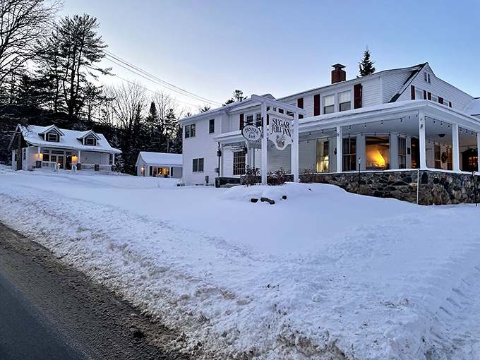 Winter transforms Sugar Hill into the kind of snow globe scene that makes you understand why people voluntarily live where the air hurts their face.