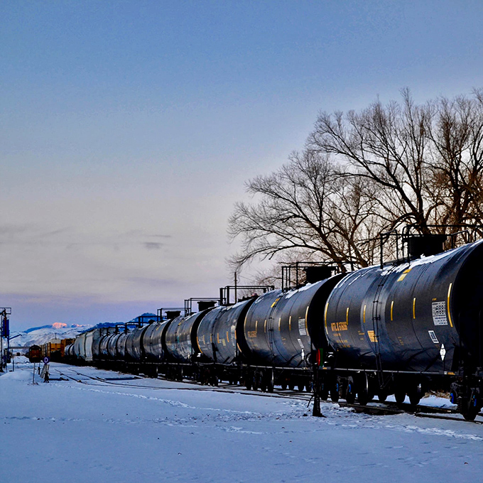 Winter transforms Montana's railway into a scene worthy of a holiday card &ndash; minus the glitter but with all the quiet magic.