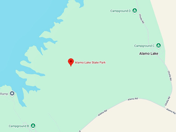 16. alamo lake state park map