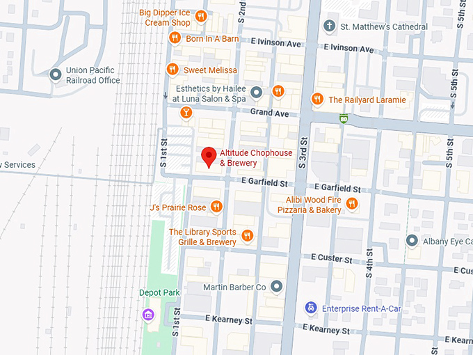16. altitude chophouse & brewery map