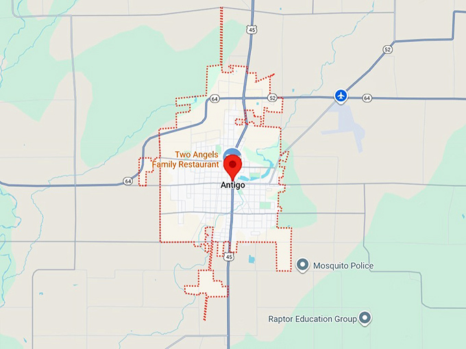 16. antigo, wi map