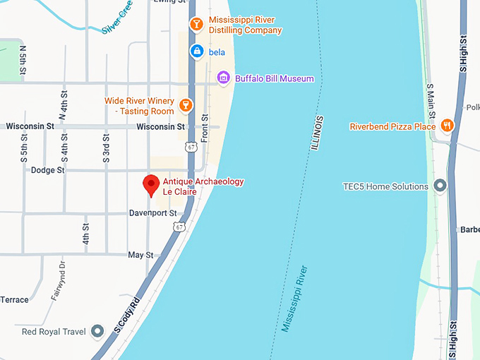 16. antique archaeology le claire map