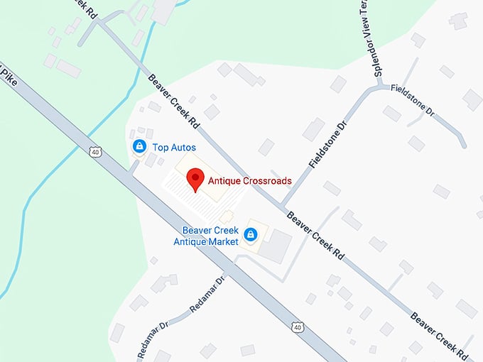 16. antique crossroads map