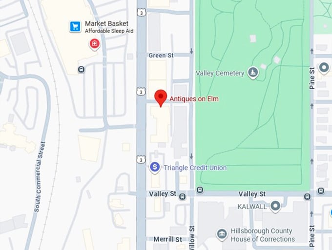 16. antiques on elm map