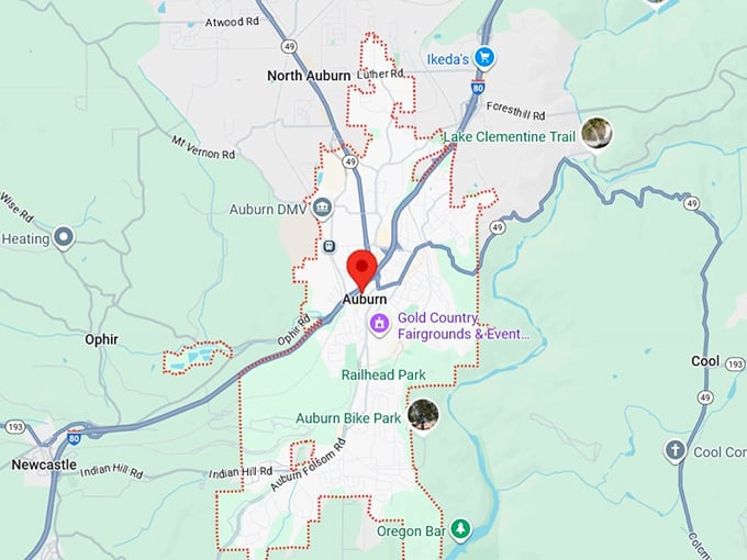 16. auburn, ca map