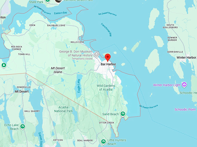 16. bar harbor map