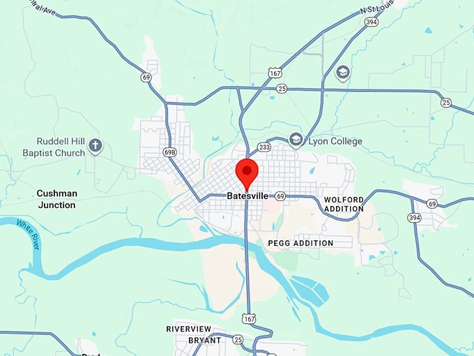 16. batesville ar map