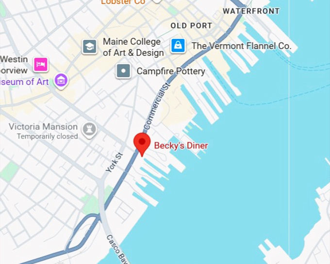 16. becky's diner map