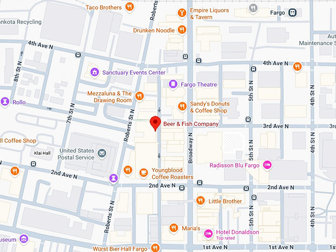 16. beer & fish company map