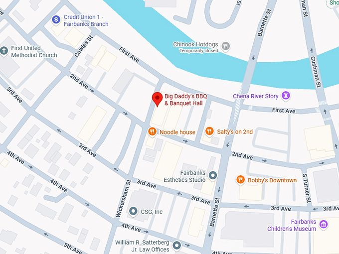 16. big daddy's bbq & banquet hall map