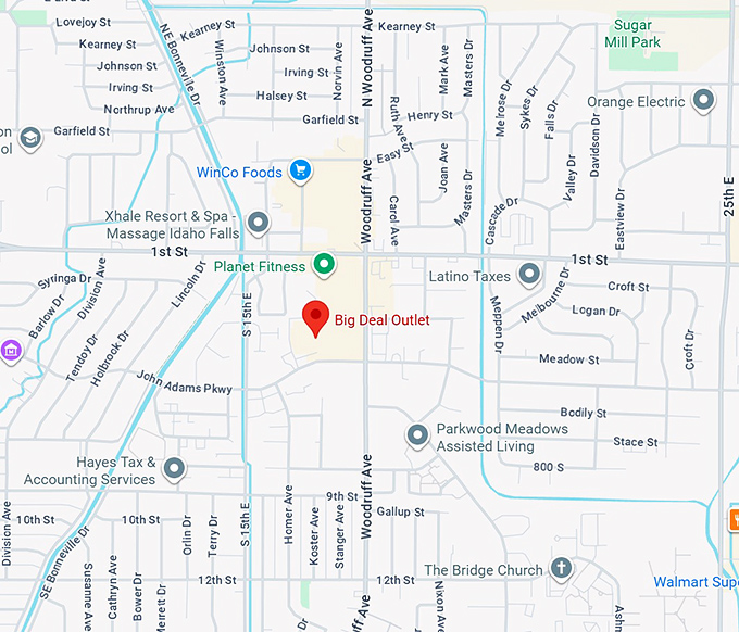 16. big deal outlet map