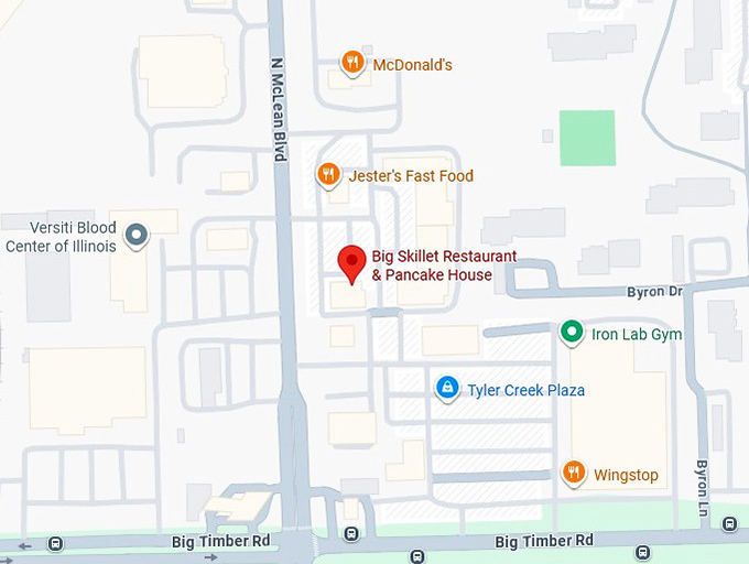 16. big skillet restaurant & pancake house map