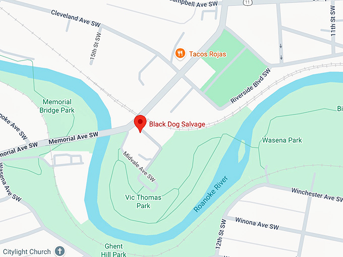 16. black dog salvage map