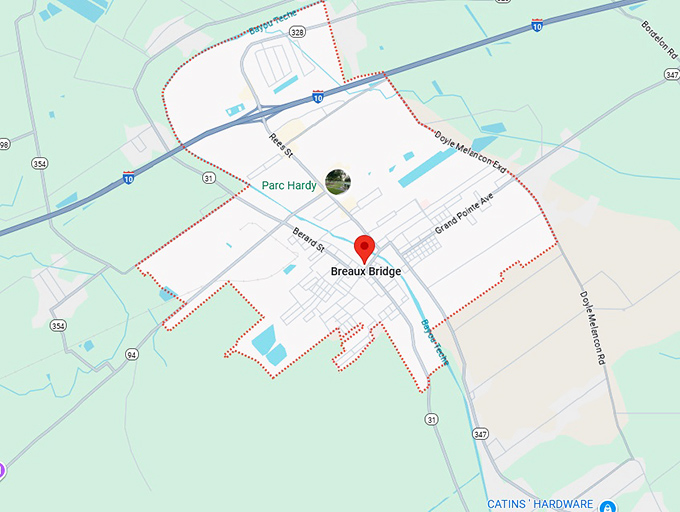 16. breaux bridge map