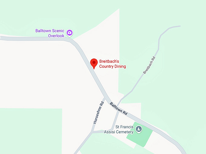 breitbach's country dining map