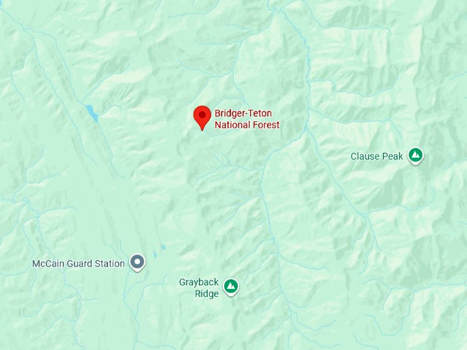 16. bridger teton national forest map